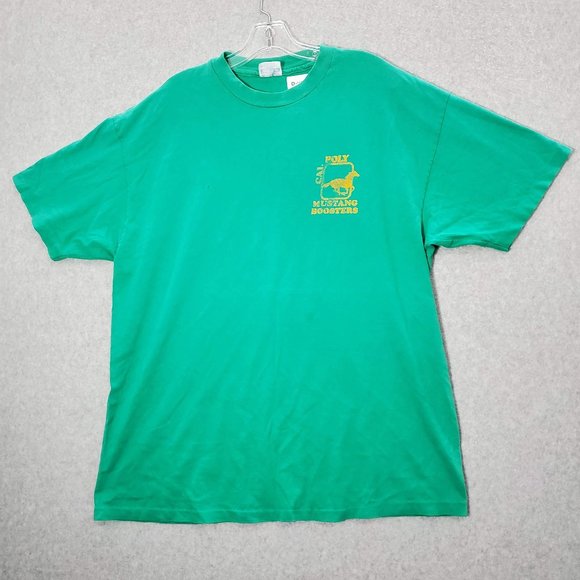 Hanes | Shirts | Vintage Cal Poly Men Shirt Xl Green Single Stitch ...